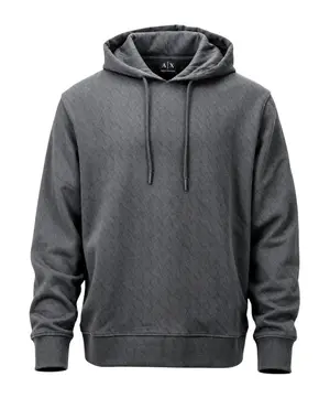 Armani Exchange Drawstring Hooded Sweatshirt - Black