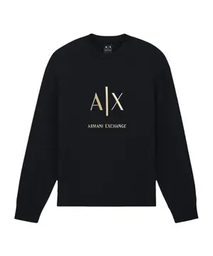 Armani Exchange Long-sleeve Crew-neck Sweatshirt - Black