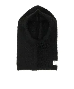 MAISON MARGIELA Ribbed Knit Balaclava - Black