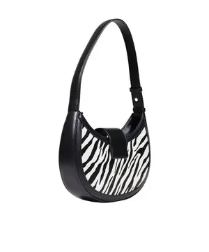 Armani Exchange Hobo Shoulder Bag In Coated Fabric