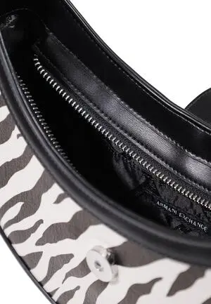 Armani Exchange Hobo Shoulder Bag In Coated Fabric
