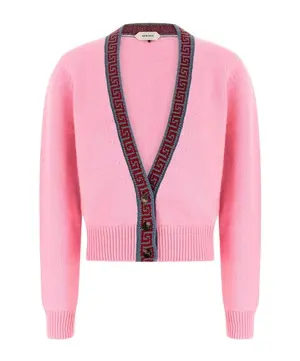 Versace V-neck Button-up Cardigan - Pink