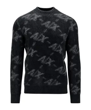 Armani Exchange Crew-neck Knit Top - Black