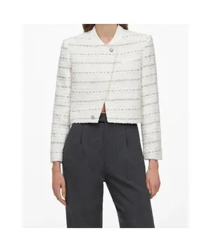 SELF-PORTRAIT Boucle Boxy Jacket