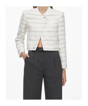 SELF-PORTRAIT Boucle Boxy Jacket