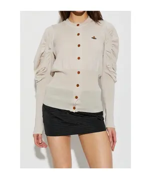 VIVIENNE WESTWOOD Eli Ruched-sleeve Cardigan
