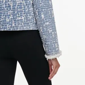 SELF-PORTRAIT Textured Denim Jacket