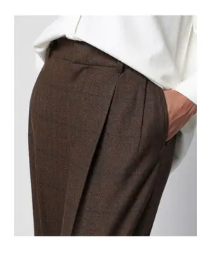 Loro Piana Straight Leg Plaid Trousers
