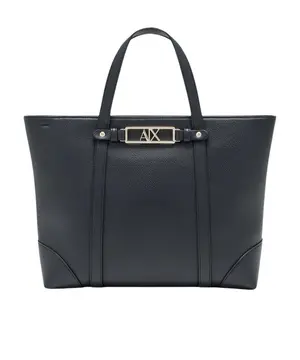 Armani Exchange Logo-detail Tote Bag - Black