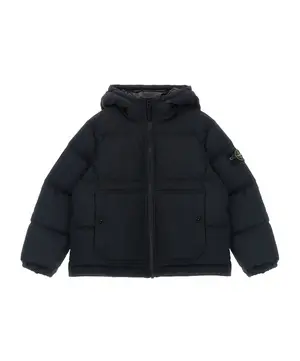 Stone Island Logo-patch Padded Jacket - Black