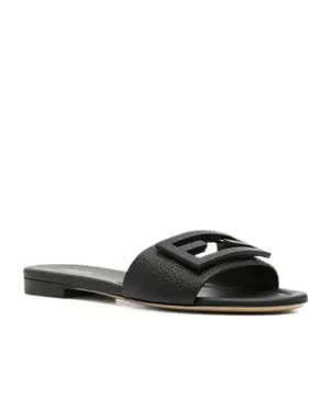 Fendi Baguette Leather Slides