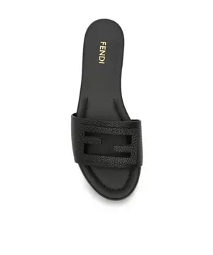 Fendi Baguette Leather Slides