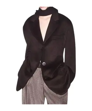 Armani Exchange Caban Coat In Wool Blend