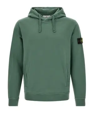 Stone Island Badge Hoodie - Green