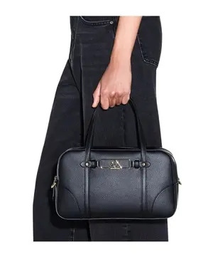 Armani Exchange Logo-plaque Leather Tote Bag