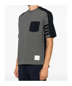 Thom Browne 4-bar Chest-pocket T-shirt