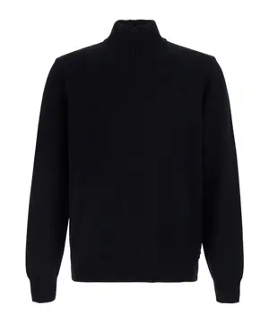 Emporio Armani Long-sleeve Half-zip Pullover - Black