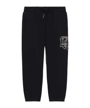 Dolce & Gabbana Fleece Trousers With Patch - Blue