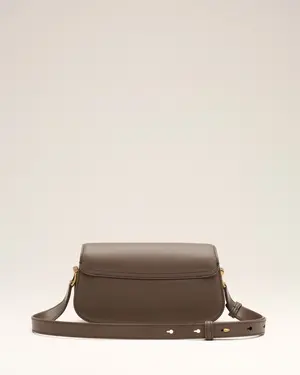 AMI Paris De Coeur Logo Detailed Crossbody Bag - Truffle