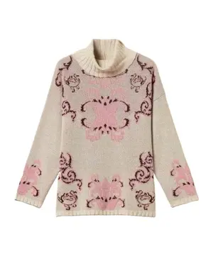 TWINSET Jacquard Wool Blend Maxi Jumper - No