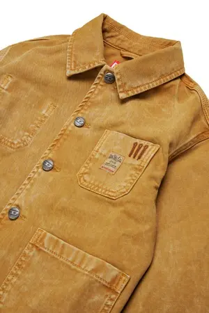 DIESEL® Embroidered-logo Denim Jacket