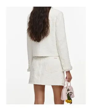 SELF-PORTRAIT Textured Denim Jacket