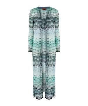 Missoni Long Chevron Open Cardigan