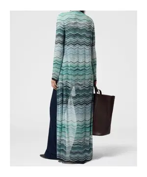 Missoni Long Chevron Open Cardigan