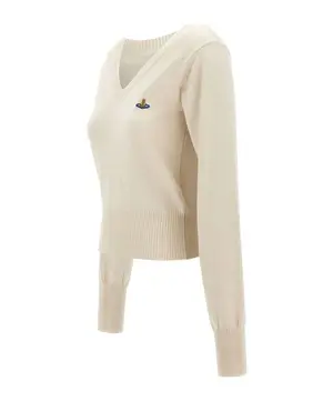 VIVIENNE WESTWOOD Beatrice Cropped V-neck Sweater