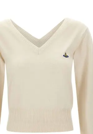 VIVIENNE WESTWOOD Beatrice Cropped V-neck Sweater