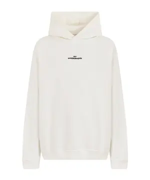 MAISON MARGIELA Long-sleeve Hooded Sweatshirt - White