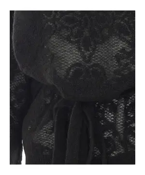 TWINSET Jacquard Knit Top With Ties