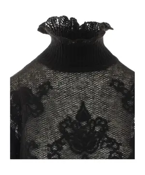 TWINSET Jacquard Knit Top With Ties