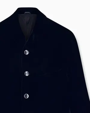 Giorgio Armani One Shot Velvet Blazer - Black
