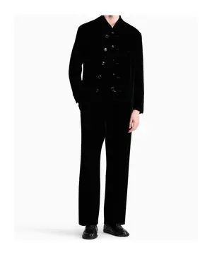 Giorgio Armani One Shot Velvet Blazer - Black