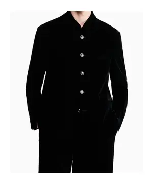 Giorgio Armani One Shot Velvet Blazer - Black
