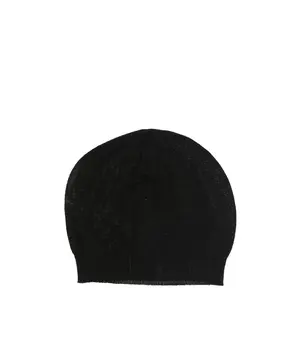 Rick Owens Ribbed Knit Hat - Black