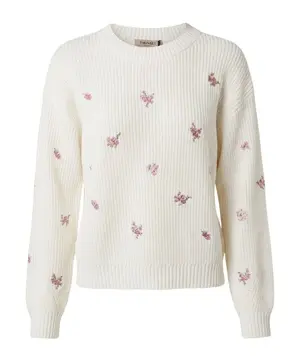 TWINSET Ribbed Knit Sweater - White