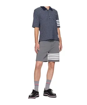 Thom Browne 4-bar Striped Polo Shirt