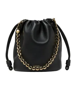 Loewe Flamenco Bucket Shoulder Bag - Black