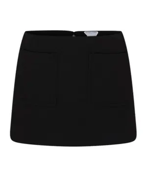 Bottega Veneta Logo Skirt - Black