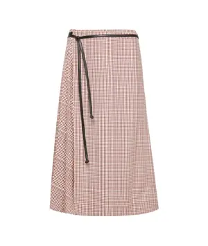 Bottega Veneta Checked Skirt - Pink
