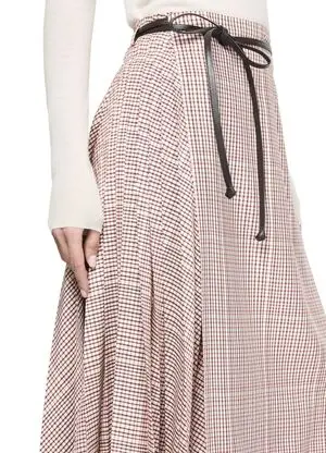Bottega Veneta Checked Skirt