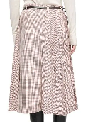Bottega Veneta Checked Skirt