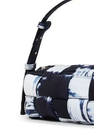 Bottega Veneta Tie-dye Woven Shoulder Bag - Black