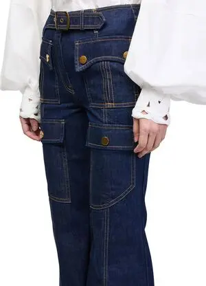 Zimmermann Luna Utility Flared Jeans