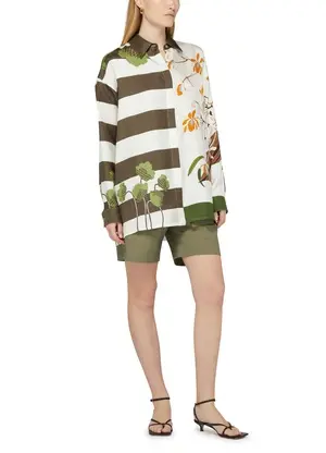 Loewe Printed Silk Long-sleeved Shirt