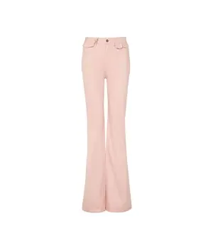 Chloé Fitted Cropped Bootcut Cotton Pants