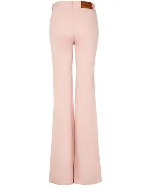 Chloé Fitted Cropped Bootcut Cotton Pants