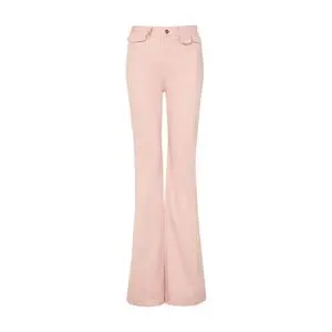 Chloé Fitted Cropped Bootcut Cotton Pants